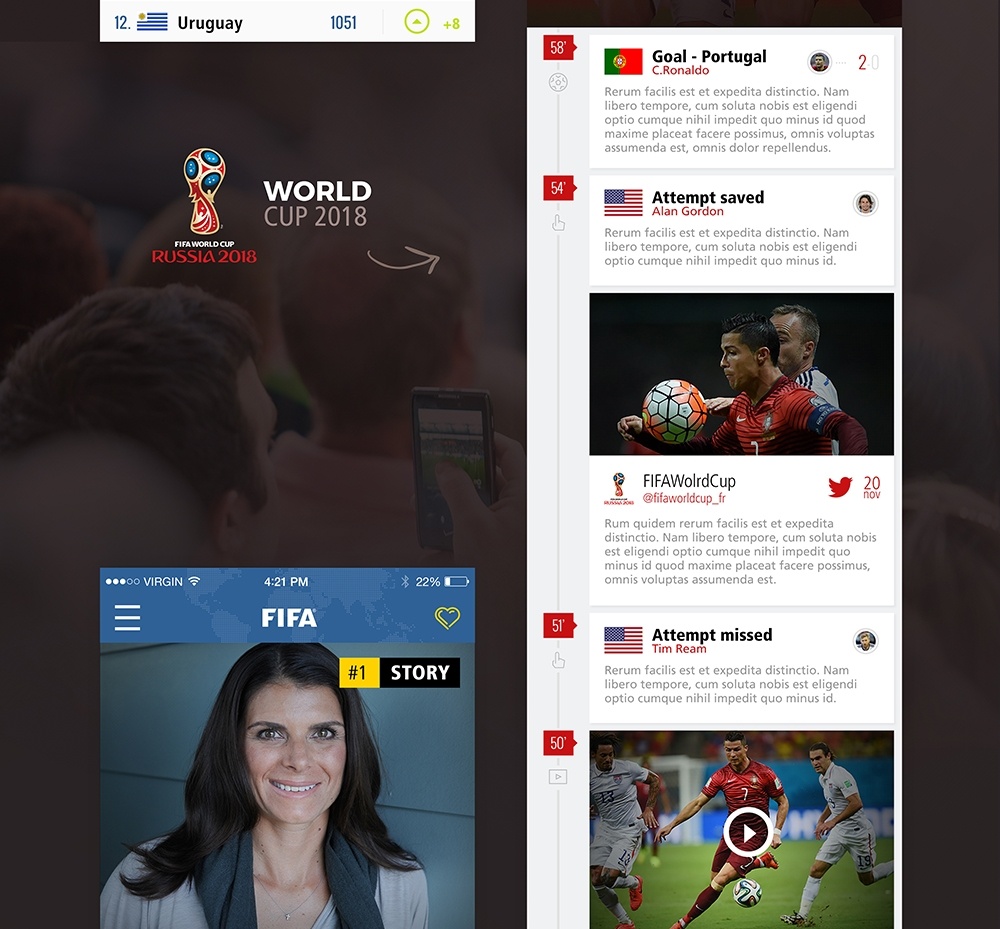 Concept Art, Mobile Design, UI Design and UX Design: FIFA Mobile App by ...