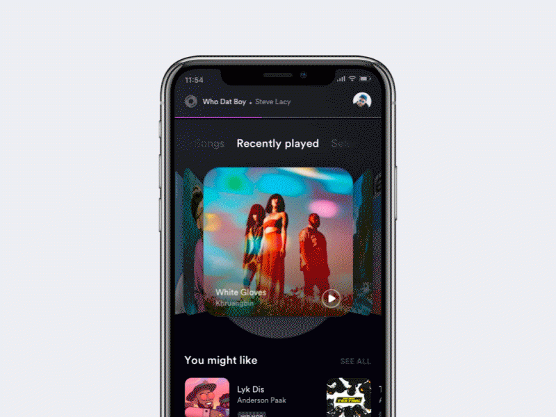 Design d'Interaction - IxD et Direction Artistique Web : Spotify Mobile ...